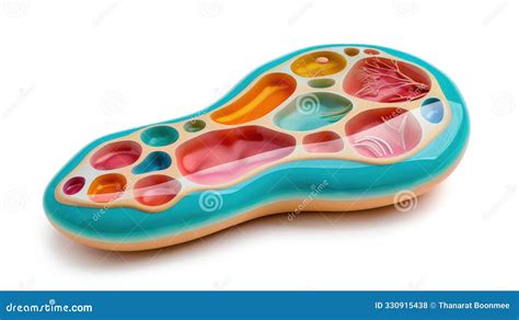 A Detailed 3d Crosssectional View Of Mitochondria Showcasing Intricate Structures And Functions
