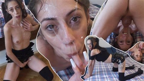 Rough Sex With Latex Candie Facefucking Deluxe For Skinny Little