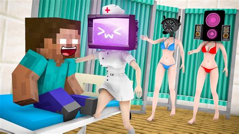 Tv Woman Nurse Is Treating Herobrine Camera And Speaker Woman Is