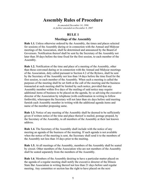 General Assembly Rules Of Procedure At Rose Holeman Blog