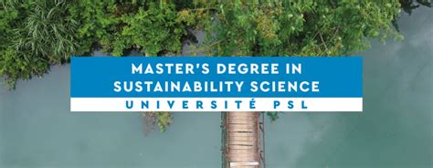Master Sustainability Science Psl