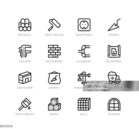 Building Materials Icons High Res Vector Graphic Getty Images