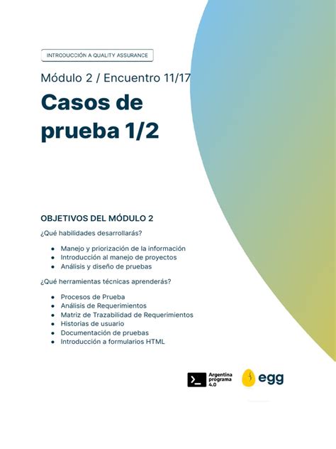 QA E11 - Casos de Prueba 2 - 2 | PDF | Software | Pruebas de software