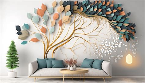 Premium Ai Image Elegant Abstract Tree With Leaves On Hanging