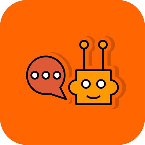 Chatbot Filled Orange Background Icon 42949396 Vector Art At Vecteezy