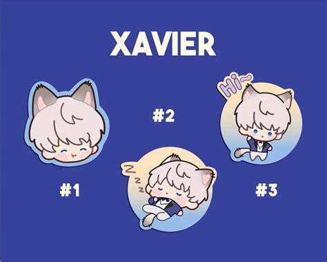 Love And Deepspace Chibi Cat Butler Stickers Lads Glossy Sticker Set