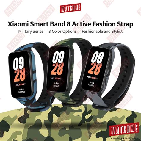Xiaomi Smart Band 8 Active Strap Military Series Sport Design 3 Color Options Mi Smartband
