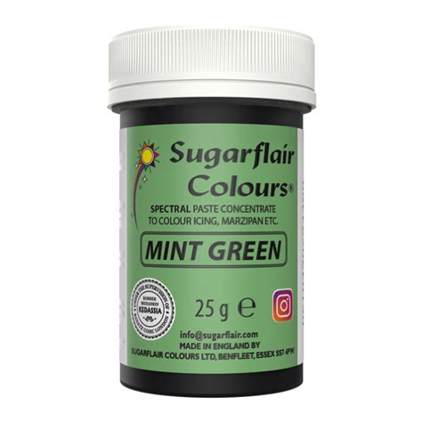 Sugarflair Spectral Paste Colour Mint Green 25g Sugarflair