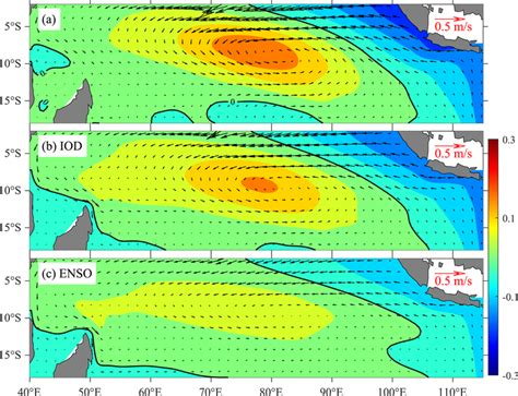 A The Composite Interannual Sea Surface Height Color Unit M And