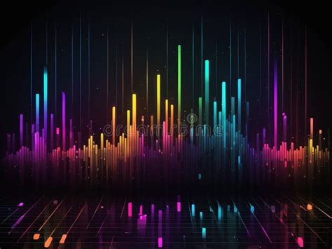 Abstract Background With Multicolored Equalizer Rainbow Colored
