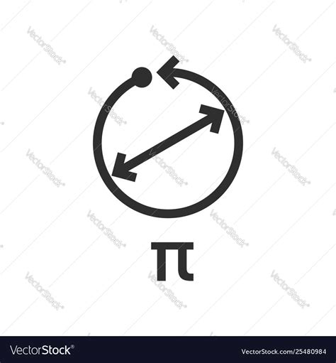 Pi Is A Mathematical Constant Ratio Circles Vector Image
