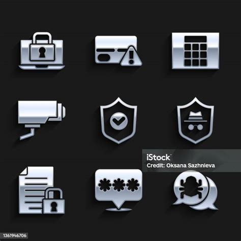 Set Shield With Check Mark Password Protection System Bug Incognito Mode Document And Lock