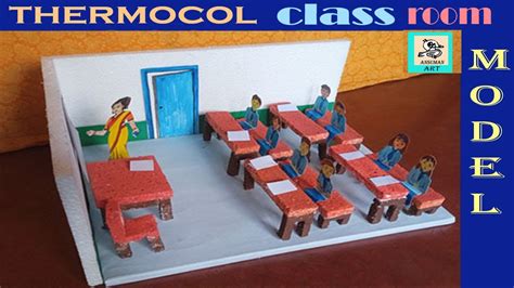 Classroom Model With Thermocol 3d Classroom Project Youtube