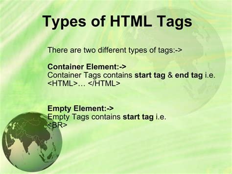 Introduction To Html Ppt