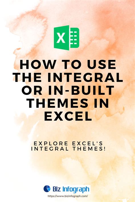 How To Use The Integral Or In Built Themes In Excel In 2024 Excel