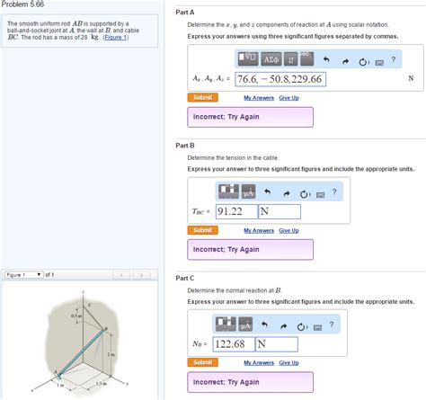 Solved Determine The X Y And Components Of Reaction At A
