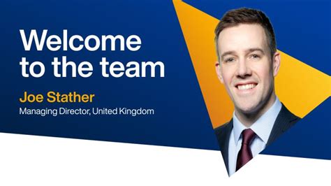 Super Excited To Welcome Joe Stather As Managing Director Uk As Part