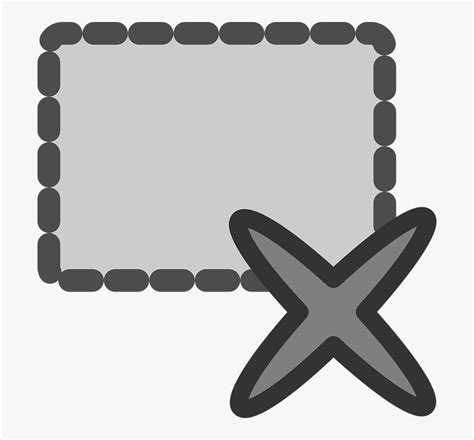 Delete Cell Box Remove Grey Border Dots Outline Icono Borrar Filtro HD Png Download