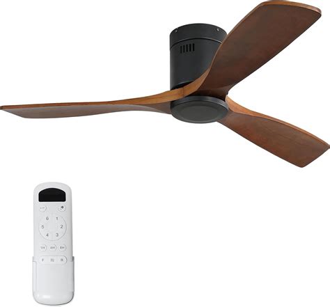 Duclsaty 40 Inch Black Ceiling Fans No Light Flush Mount