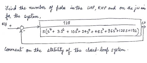 Find The Number Of Poles In The Lhp ﻿rhp And On The