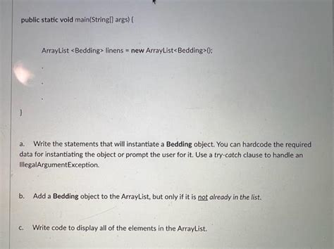 Solved Public Static Void Mainstring Args Arraylist