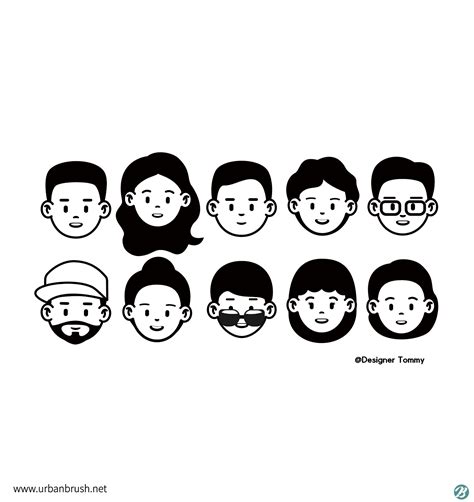 얼굴 캐릭터 일러스트 Ai 다운로드 Free Face Characters Vector에 대한 이미지 소스 공유 안내입니다 아래의 내용과 어반브러시의 이용약관을 읽고 이용해