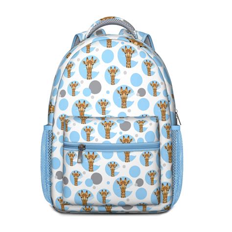 Adorable Giraffe Cartoon Print Backpack Waterproof And Lightweight
