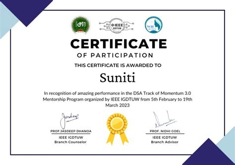 Suniti ‎ On Linkedin Dsa Webdevelopment Code Certificate