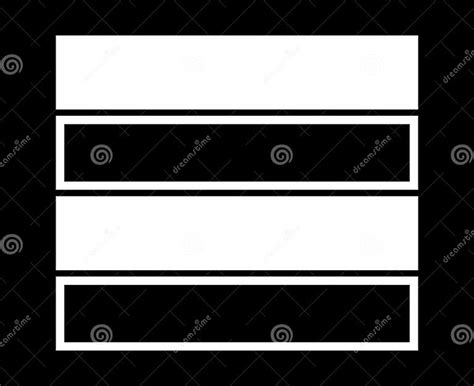 Rectangle Geometric Outline And Shape Collection Black And White Stock Vector Illustration Of