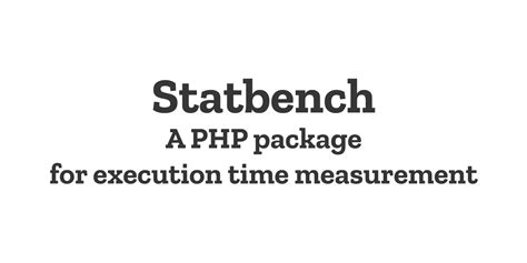 GitHub Statbench Statbench Timing The Execution Of A Program Or A Block Of Code