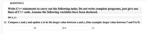 Solved QUESTION Write C Statements To Carry Out The Chegg Com