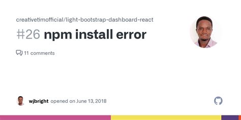 Npm Install Error Issue Creativetimofficial Light Bootstrap Dashboard React GitHub