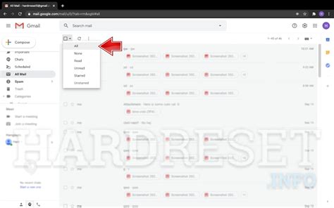 How To Select All In Gmail How To HardReset Info