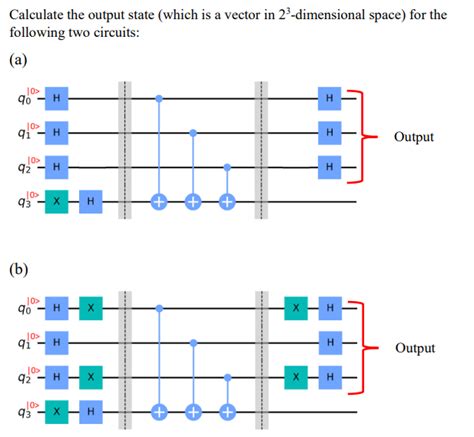 Solved Calculate The Output State Which Is A Vector In