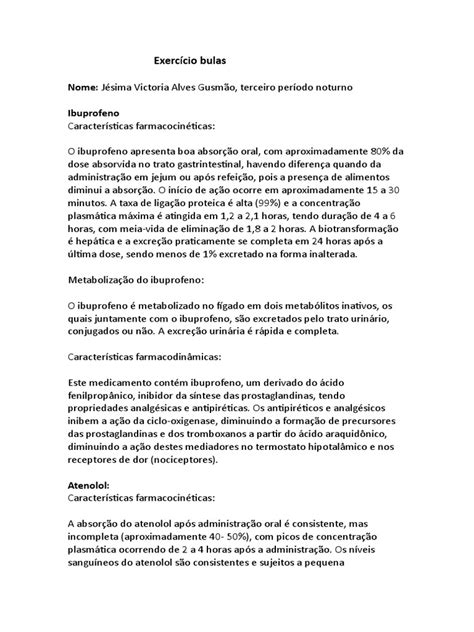 Exercício Bulas Pdf
