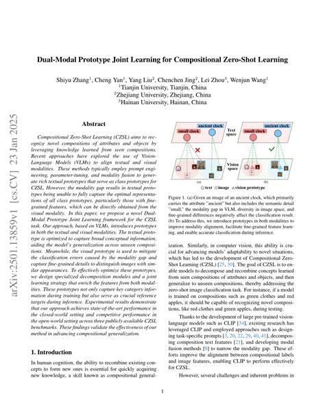 pdf dual modal prototype joint learning for compositional zero shot