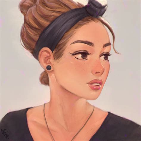 Фото Портрет девушки с собранными волосами By Angelganev