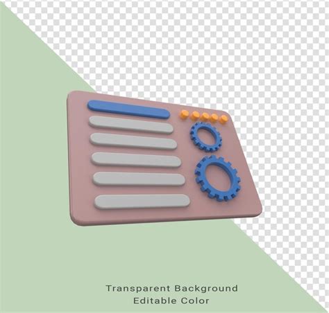 Premium Psd Minimal 3d Illustration Web Maintenance Concept Landing