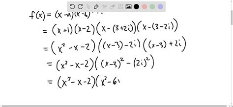 Find A Polynomial Function Fx Of Least Degree Having Only Real