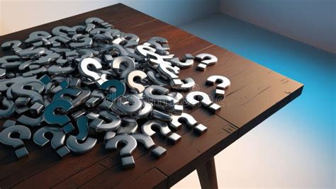 Heap Of Question Marks On Table Concept Representing Confusion