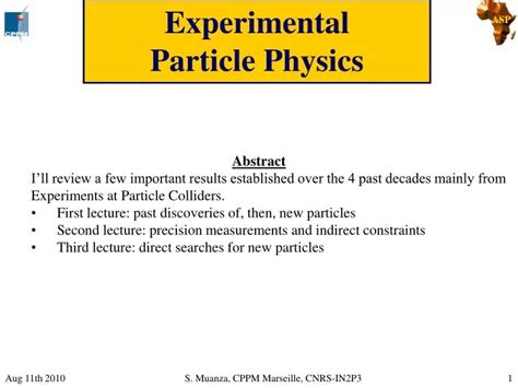 Ppt Experimental Particle Physics Powerpoint Presentation Free