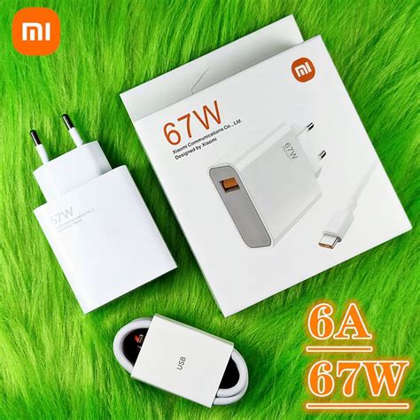 Original Xiaomi Charger Support W Turbocharge Fast Charging With A Type C Usb Cable For Mi