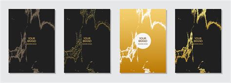커버 디자인 세트 균열이있는 그런 지 황금 대리석 질감 기하학적 배경 브로셔 카탈로그 책 포스터 전단지에 대한 수직 템플릿 모음 0명에 대한 스톡 벡터 아트 및 기타 이미지