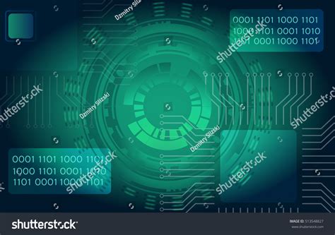 Futuristic Background Technologies Vector Processor Cpu Vector De