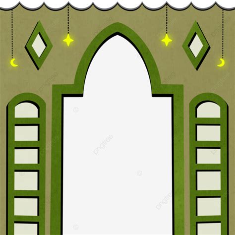 녹색 이슬람 사원 프레임 이슬람의 사원 프레임 Png 일러스트 및 Psd 이미지 무료 다운로드 Pngtree