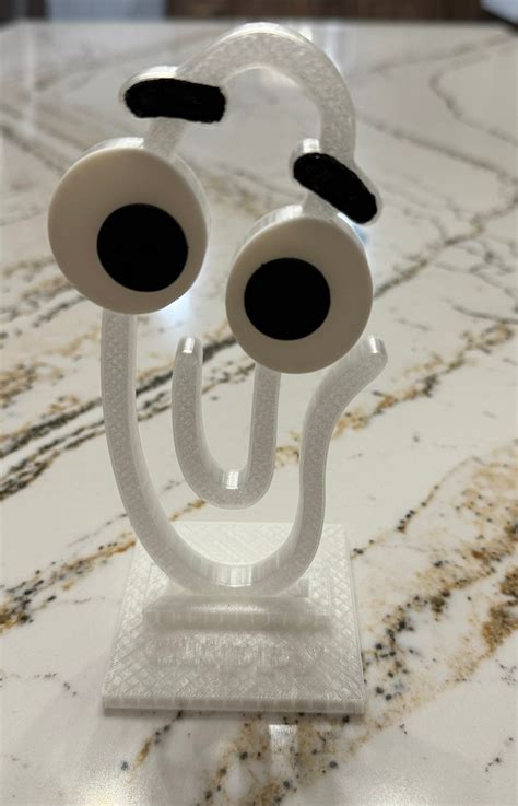 3d Printed Limited Edition Fancy Translucent Microsoft Clippy With Free T Etsy