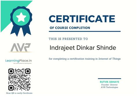 Indrajeet Shinde On Linkedin Internship Iot Sensors Arduino Avrtechnologies Learning