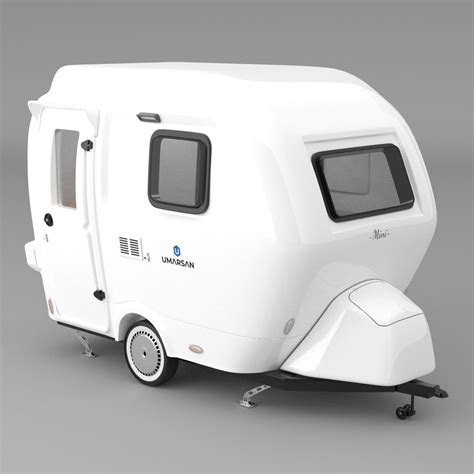 Capsule Caravans Mini Micro Camper Trailer Glacier White 3d Turbosquid 2273164