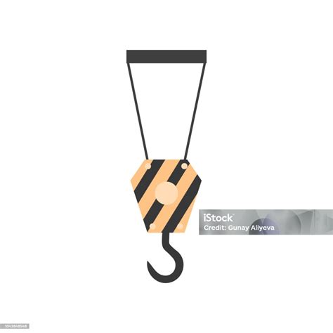 크레인 후크 착 색 된 아이콘입니다 모바일 개념 및 웹 애플 리 케이 션에 대 한 색된 건설 사인의 요소입니다 웹 및 모바일에 대 한 색상 크레인 후크 아이콘을 사용할 수