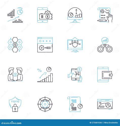 Business Strategy Linear Icons Set Planning Execution Analysis Tactics Innovation